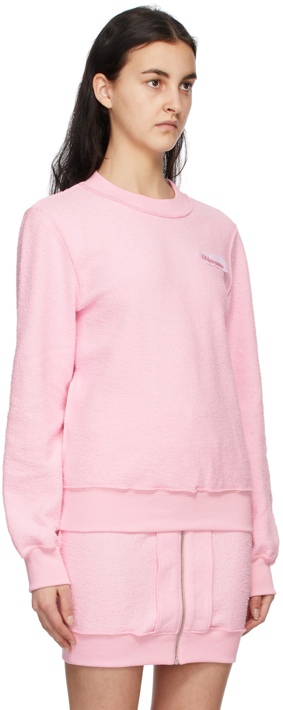 Moschino Pink Inside Out Label Sweatshirt Moschino