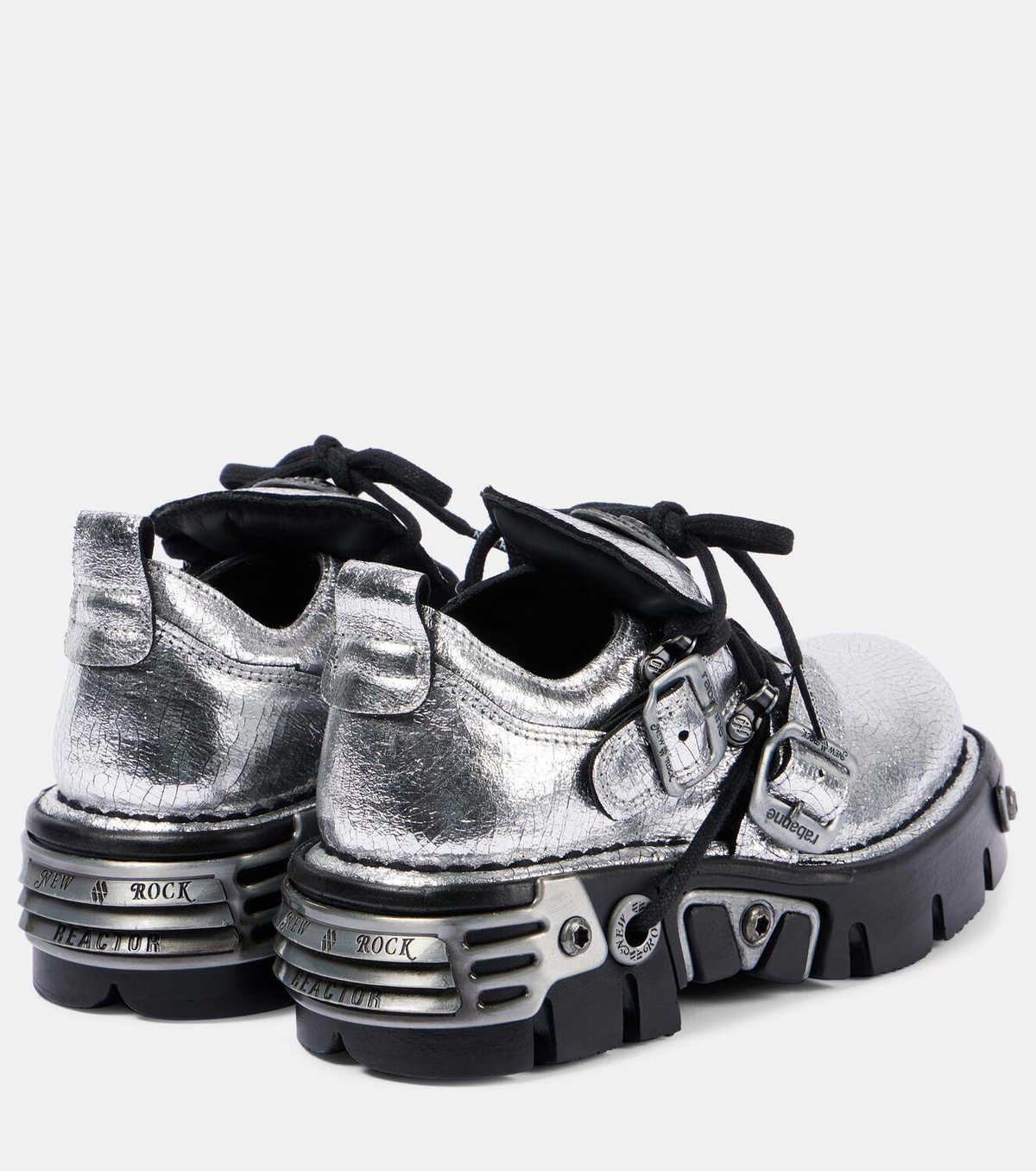 Rabanne x New Rock embellished leather boots Paco Rabanne