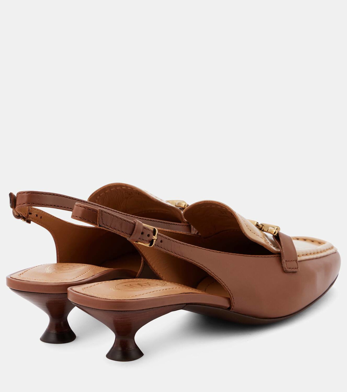Tod's 35 leather slingback pumps Tod's