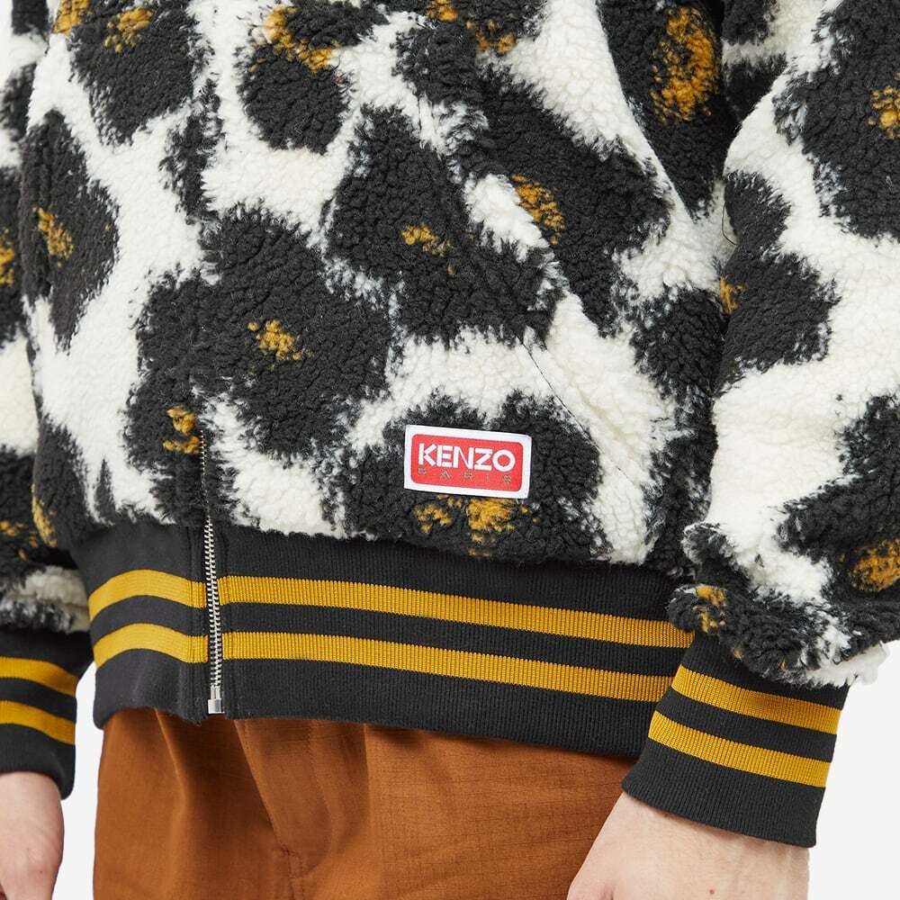 Kenzo Paris Men's Hana Leopard Classic Full-Zip in Off White Kenzo