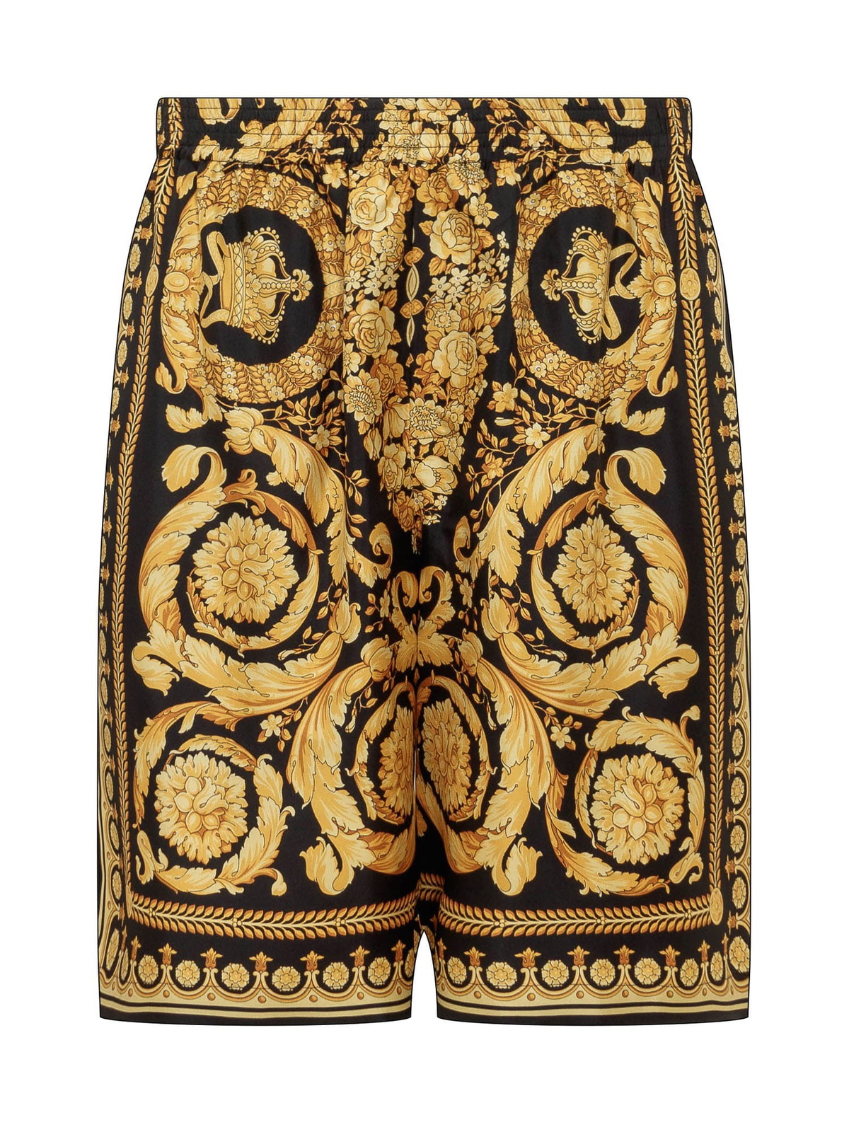 Versace Shorts With Baroque Print Versace