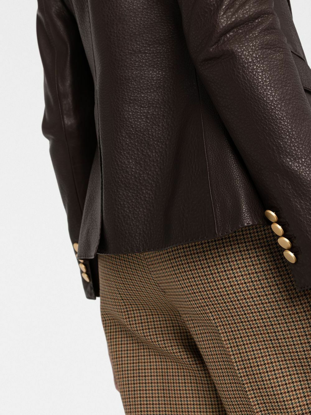 TAGLIATORE - Double-breasted Leather Jacket Tagliatore