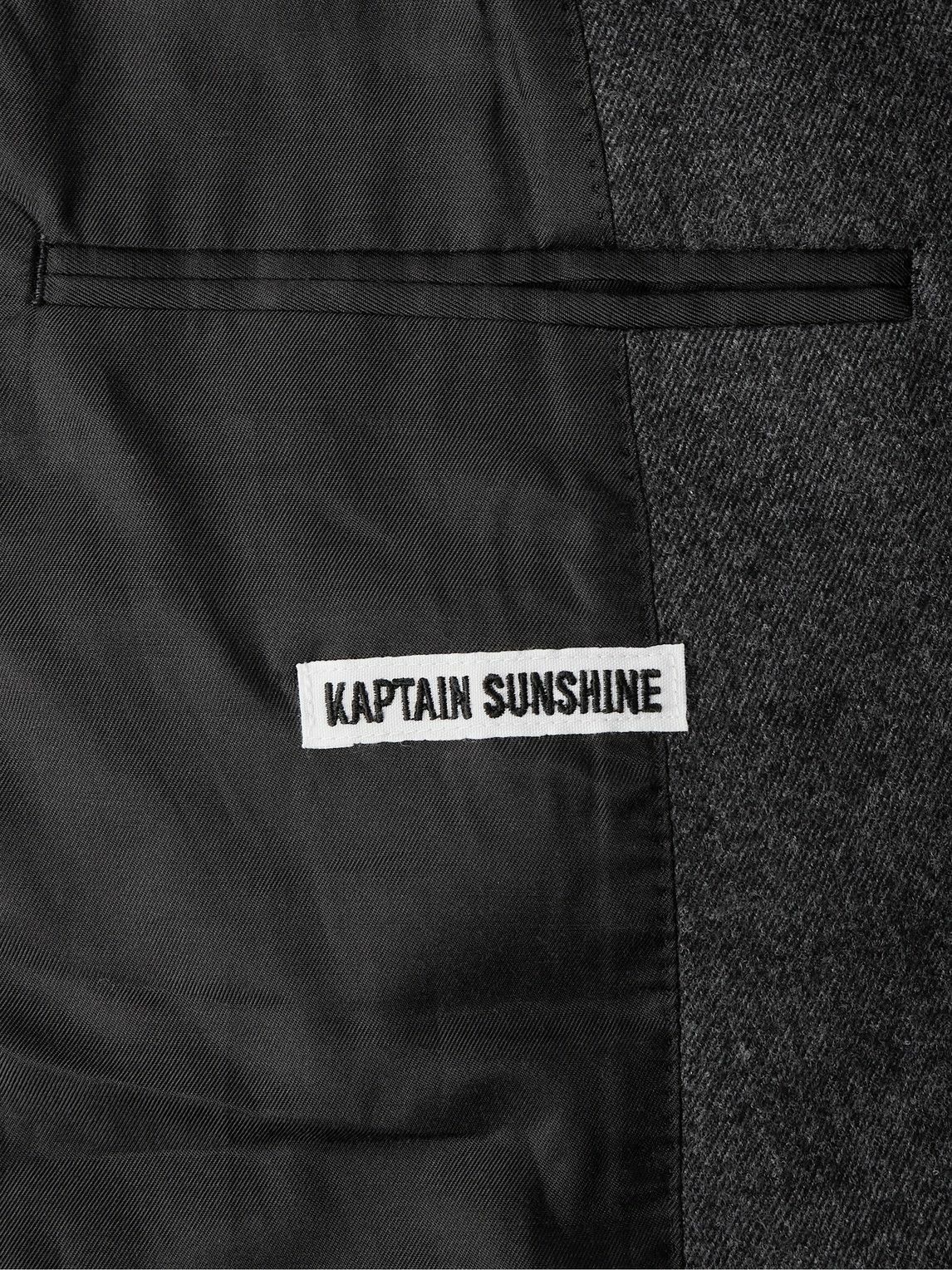 Kaptain Sunshine - Double-Breasted Wool Suit Jacket - Gray Kaptain Sunshine