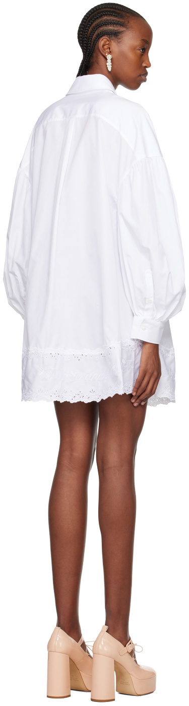 Simone Rocha White Signature Sleeve Minidress Simone Rocha
