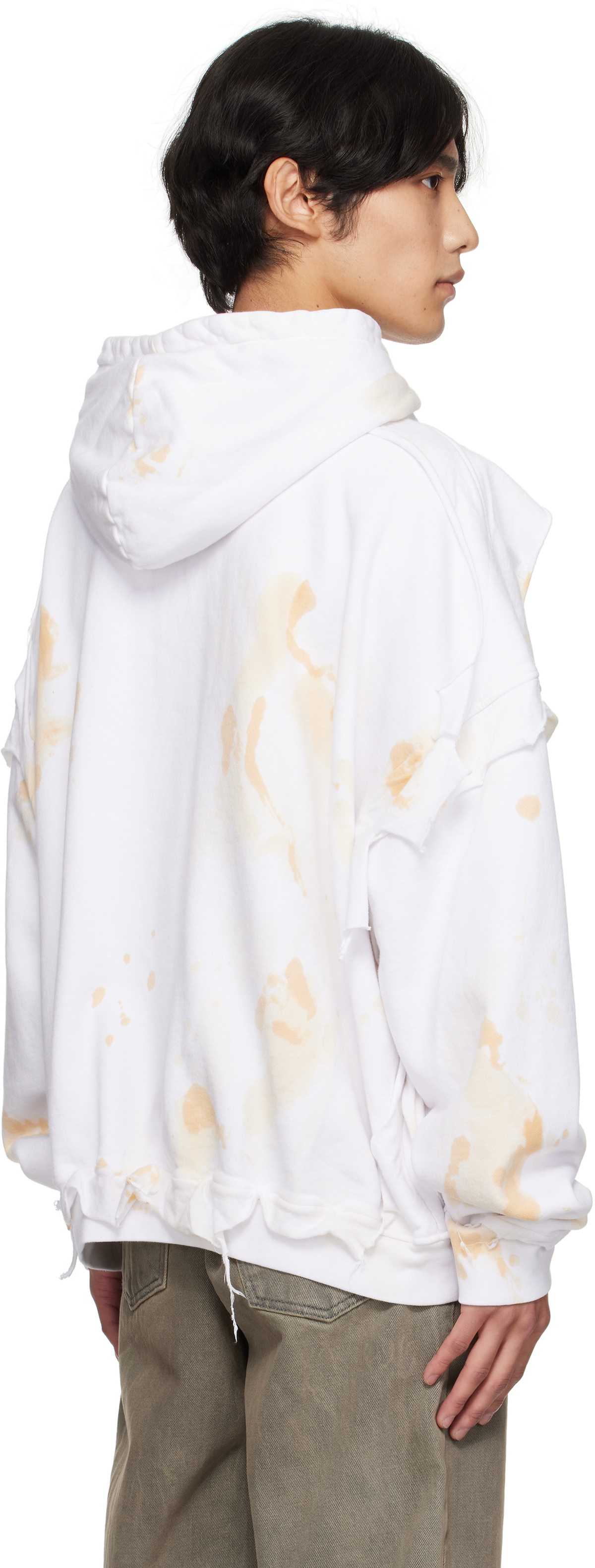 ALEXANDER DIGENOVA White Cutout Hoodie Alexander Digenova
