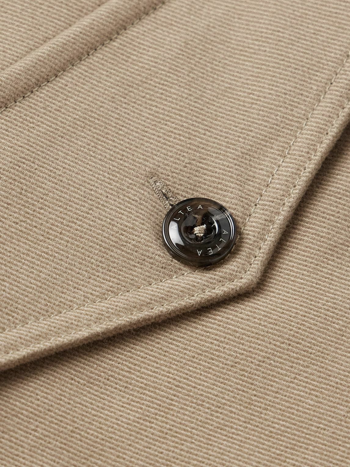 Altea - Chuck Convertible-Collar Brushed Cotton-Drill Jacket - Brown Altea