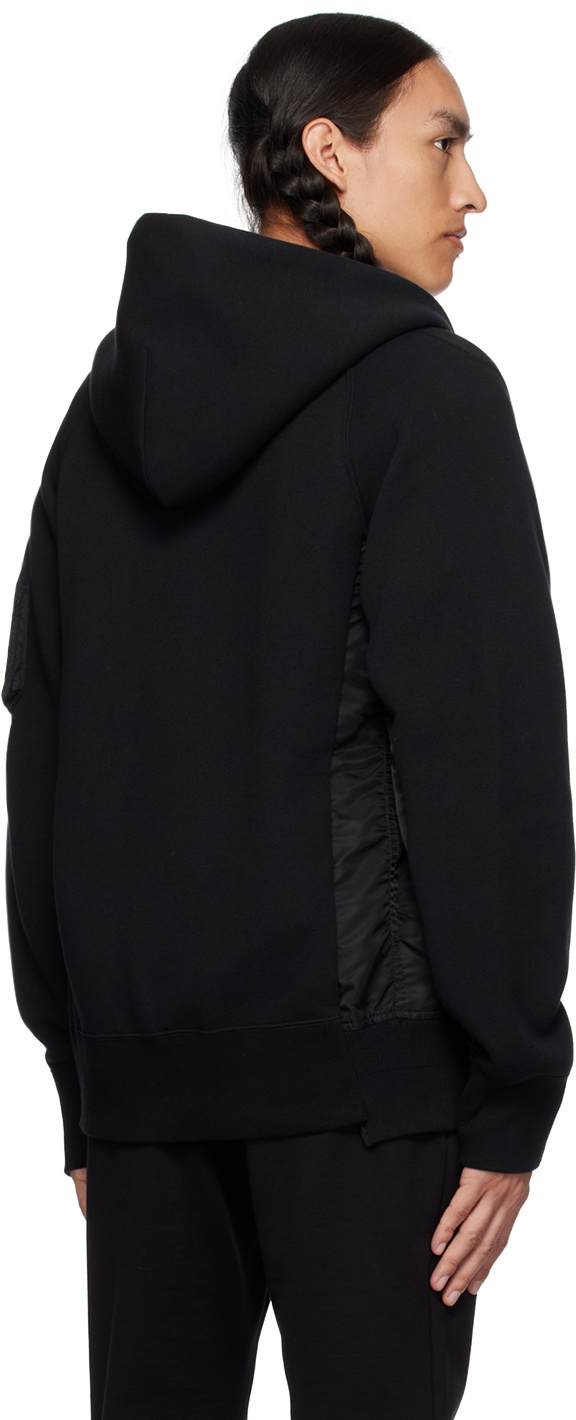 sacai Black Sponge Hoodie Sacai