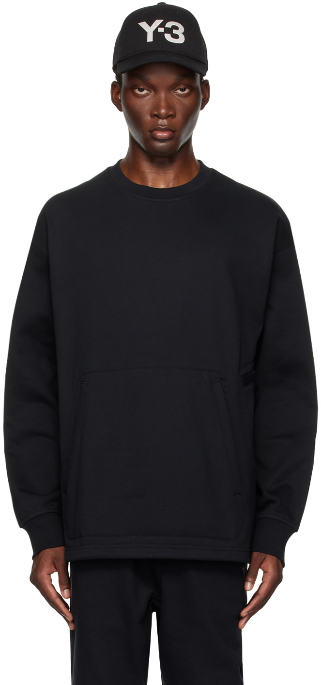 Y-3 Black Loose Crew Sweatshirt Y-3
