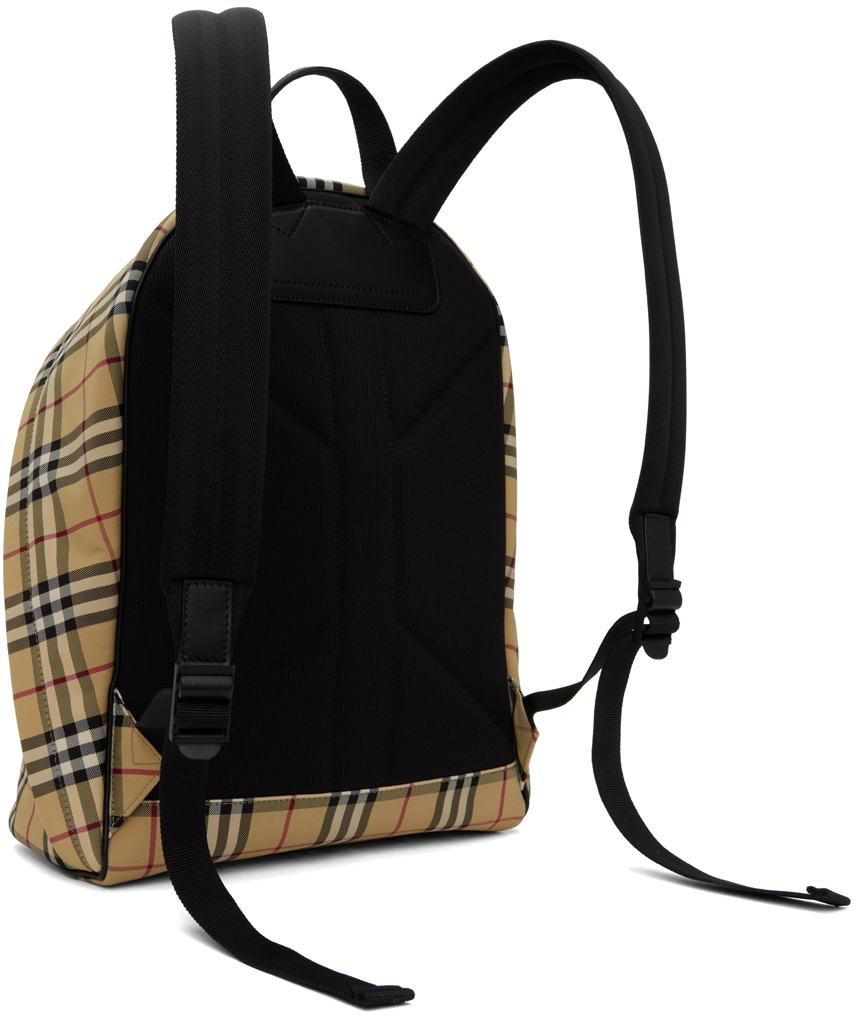 Burberry Beige Check Backpack Burberry