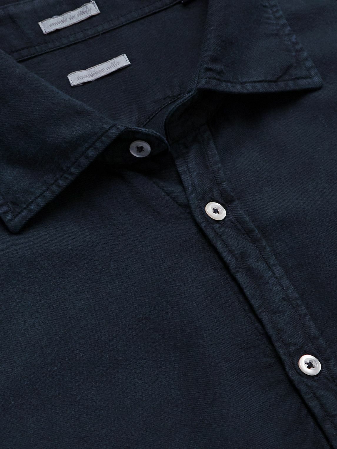 Massimo Alba - Button-Down Collar Washed Twill Shirt - Gray Massimo Alba