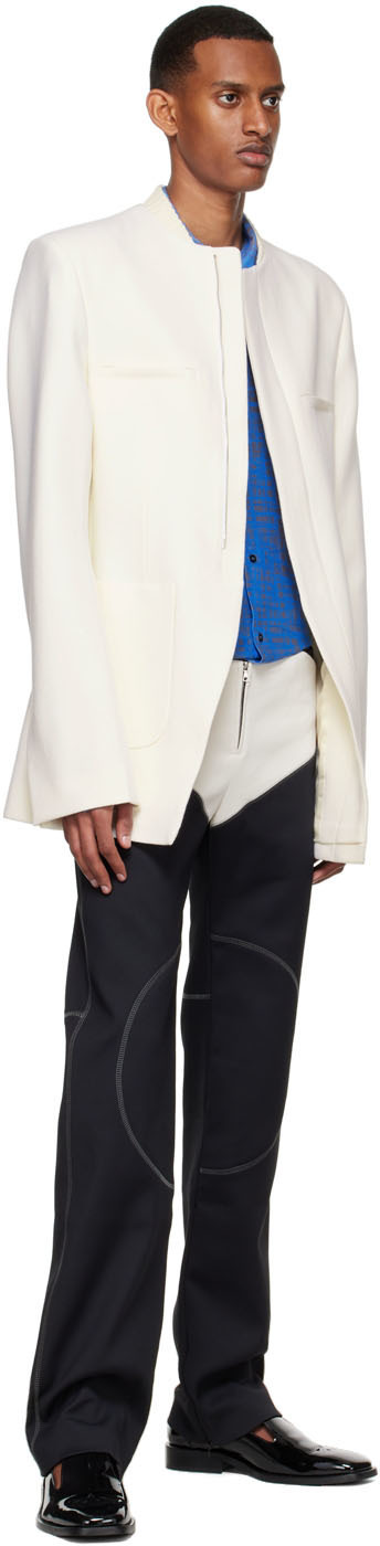Maximilian Davis Off-White Polyester Blazer Maximilian Davis