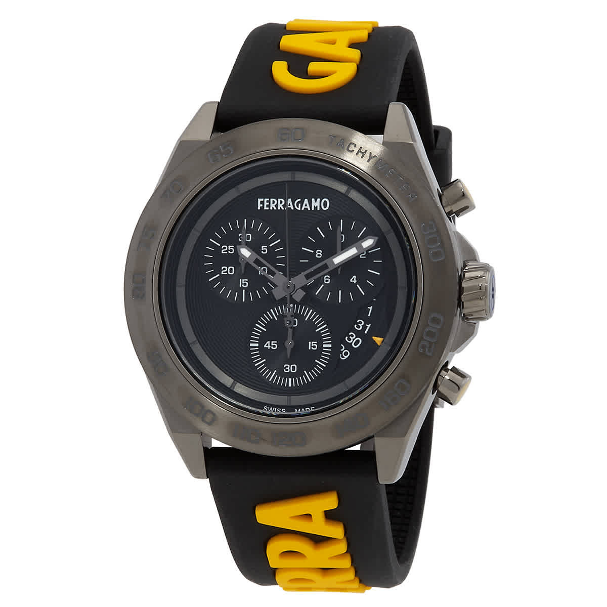 Ferragamo Urban Chronograph Quartz Black Dial Mens Watch SFKF00523 ...