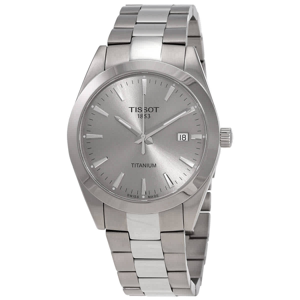 Tissot T-Classic Titanium Quartz Grey Dial Mens Watch T127.410.44.081 ...