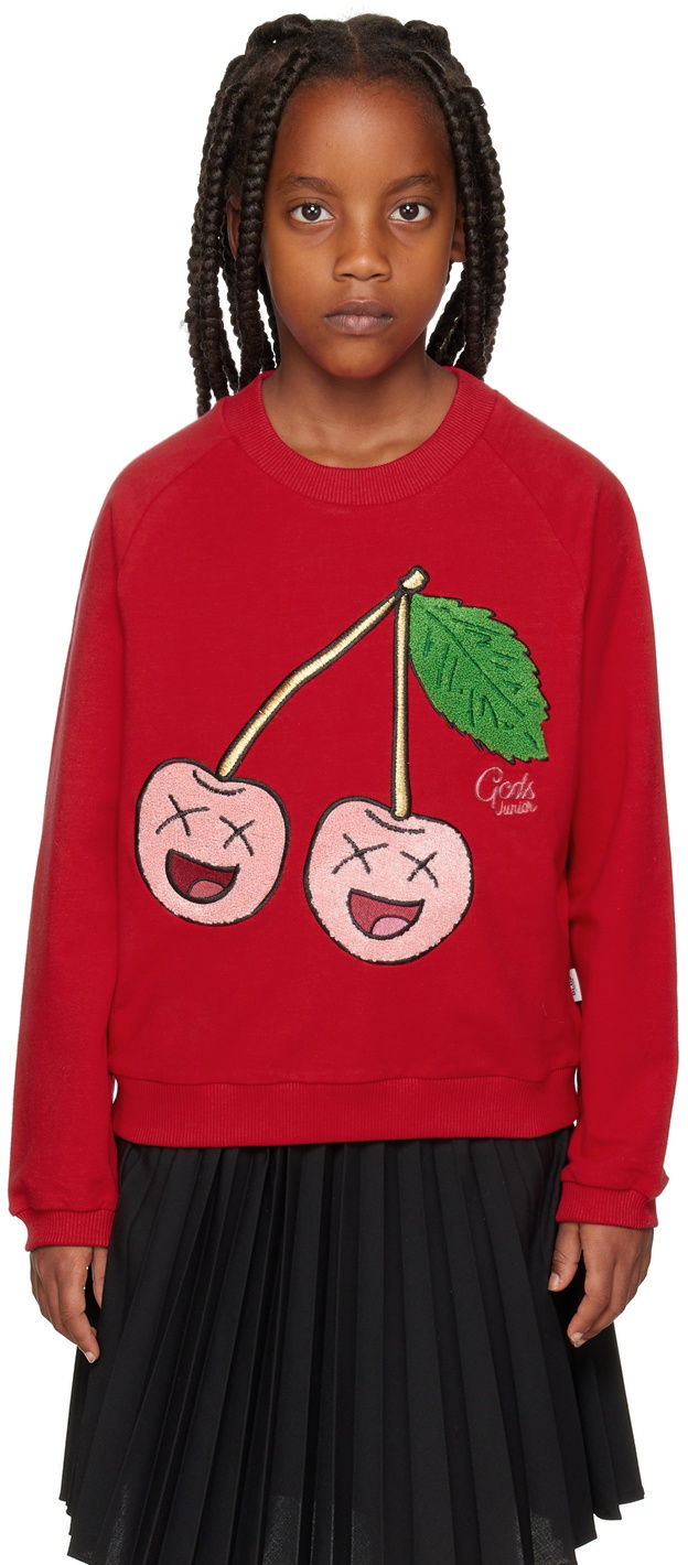 GCDS Kids Kids Red Cherry Sweatshirt
