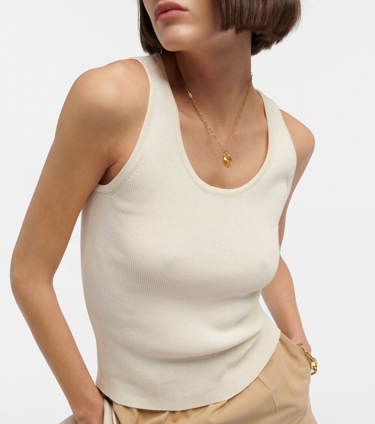 Max Mara - Show striped cotton tank top Max Mara