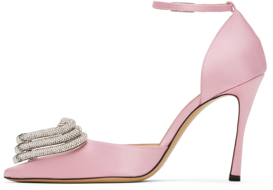 MACH & MACH Pink Triple Heart 110 Heels MACH & MACH