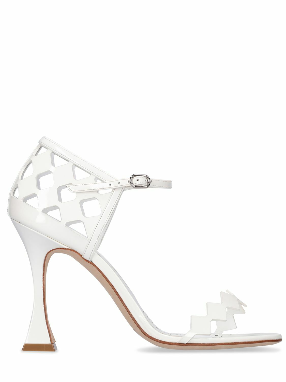 MANOLO BLAHNIK - 105mm Kalun Patent Leather Sandals Manolo Blahnik