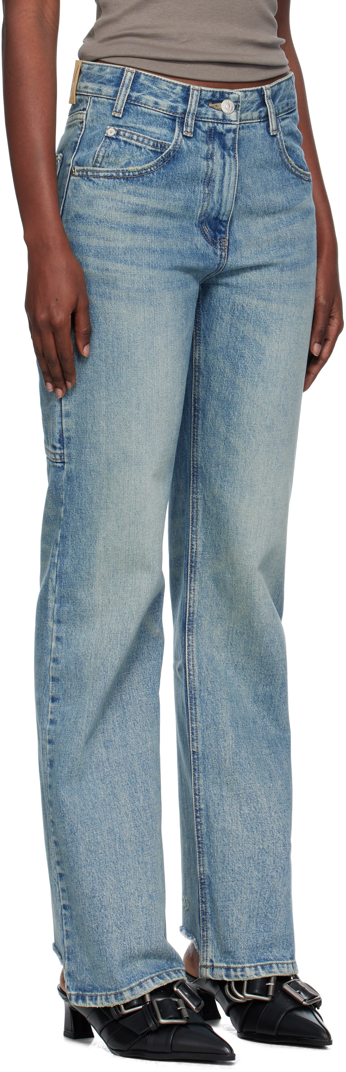 OPEN YY Blue Trucker Jeans OPEN YY