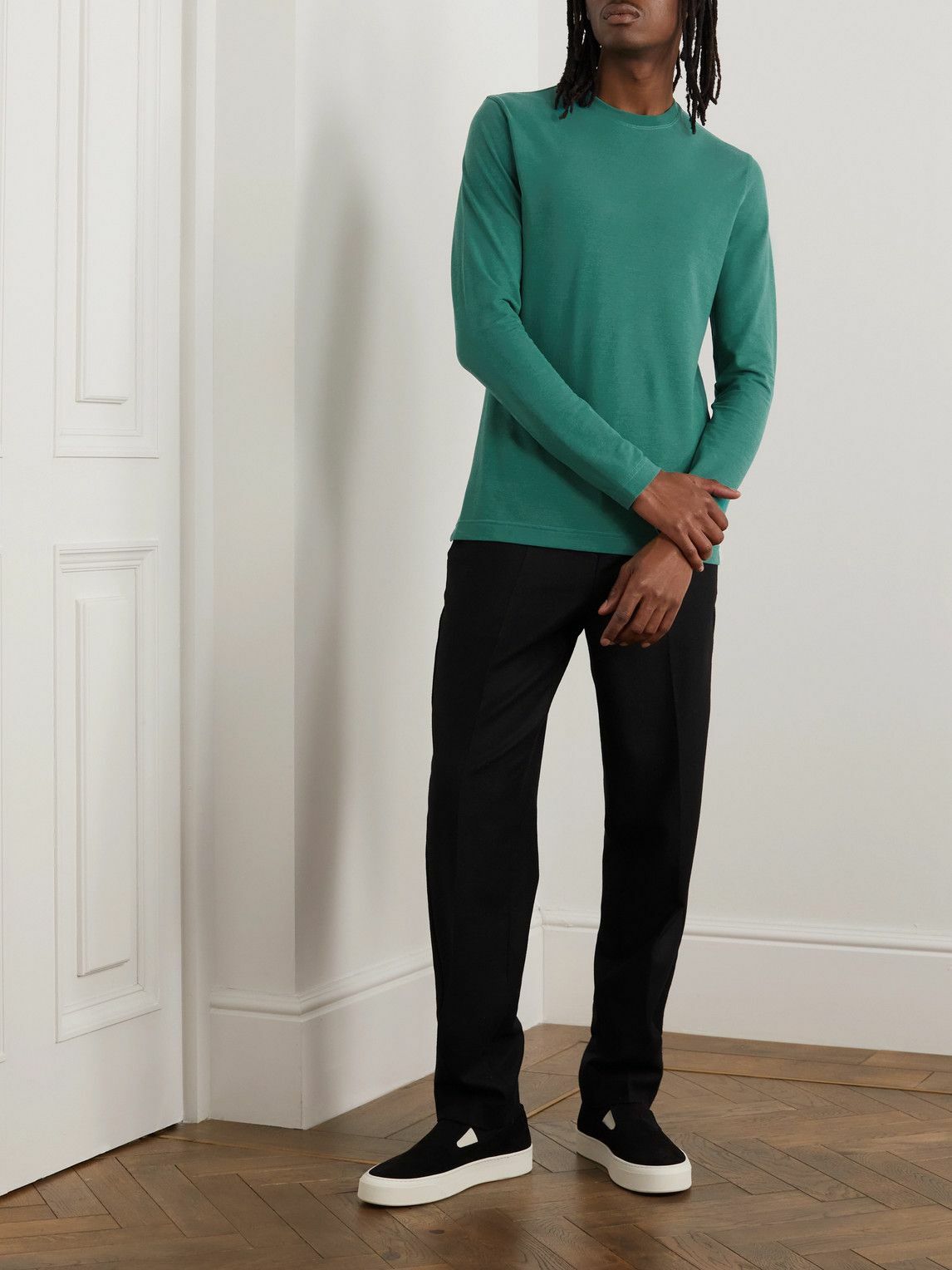 Incotex - Zanone Cotton-Jersey T-Shirt - Green Incotex