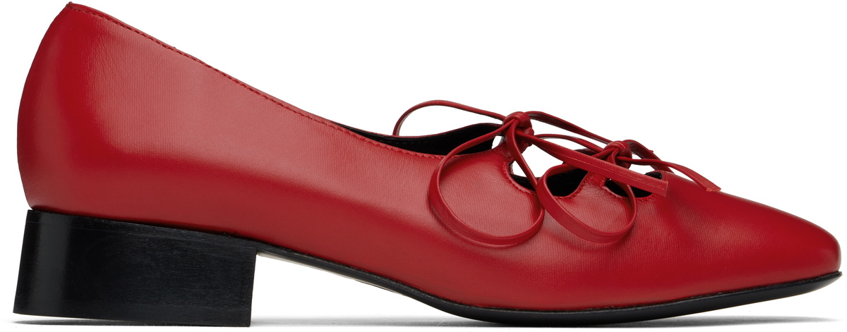 Nicole Saldaña Red Isabel Ballerina Flats Nicole Saldaña