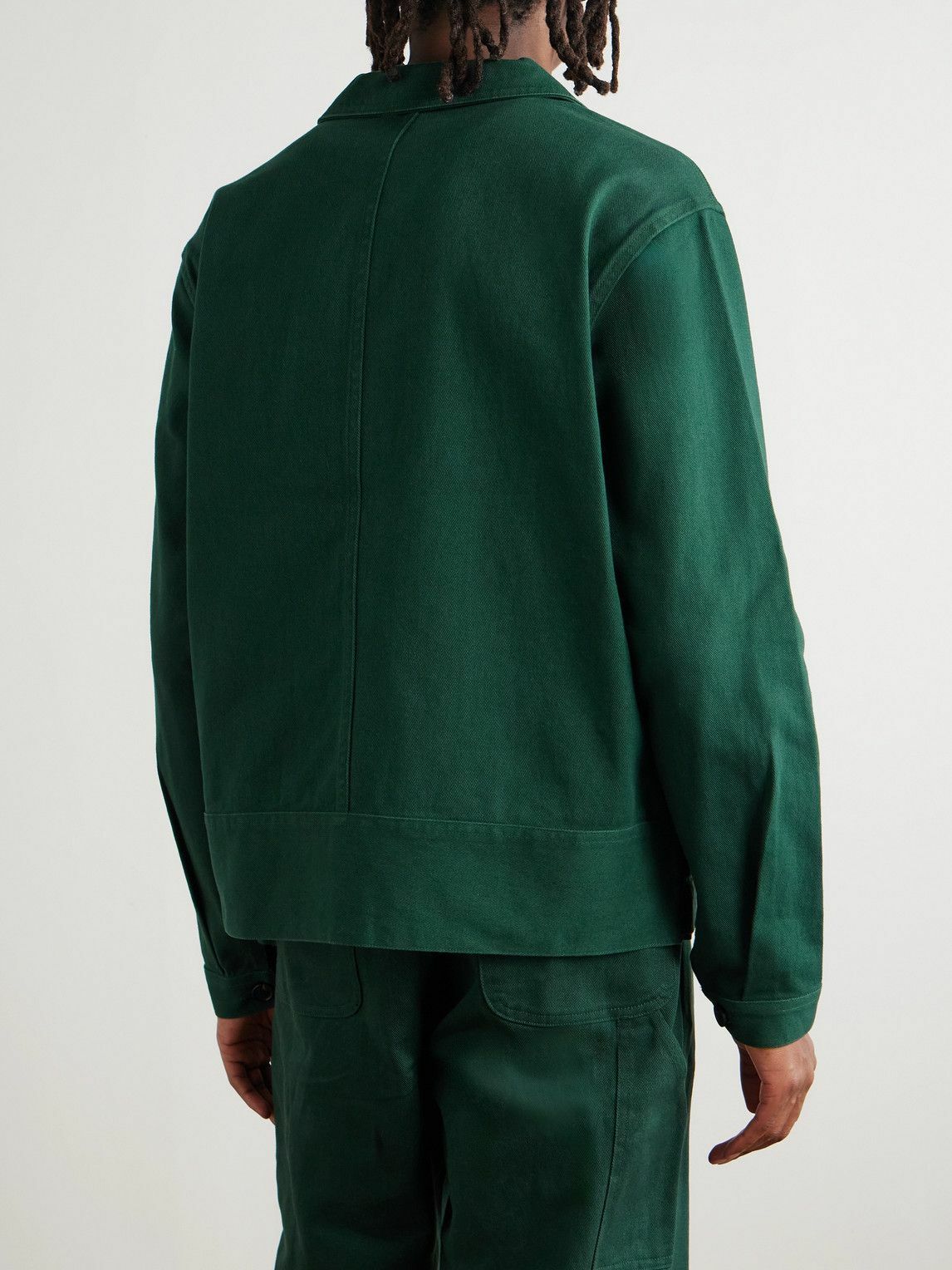BODE - Knolly Brook Logo-Appliquéd Cotton-Twill Jacket - Green Bode