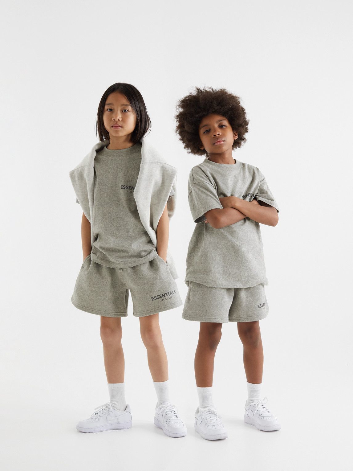 Fear of God Essentials Kids - Logo-Print Cotton-Blend Jersey Drawstring ...