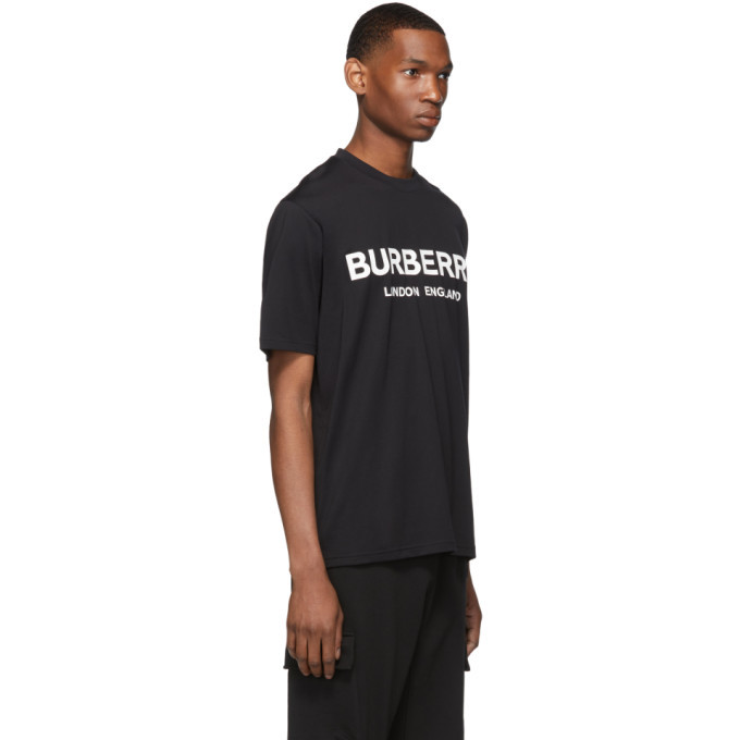 Burberry Black Letchford Logo T Shirt Burberry