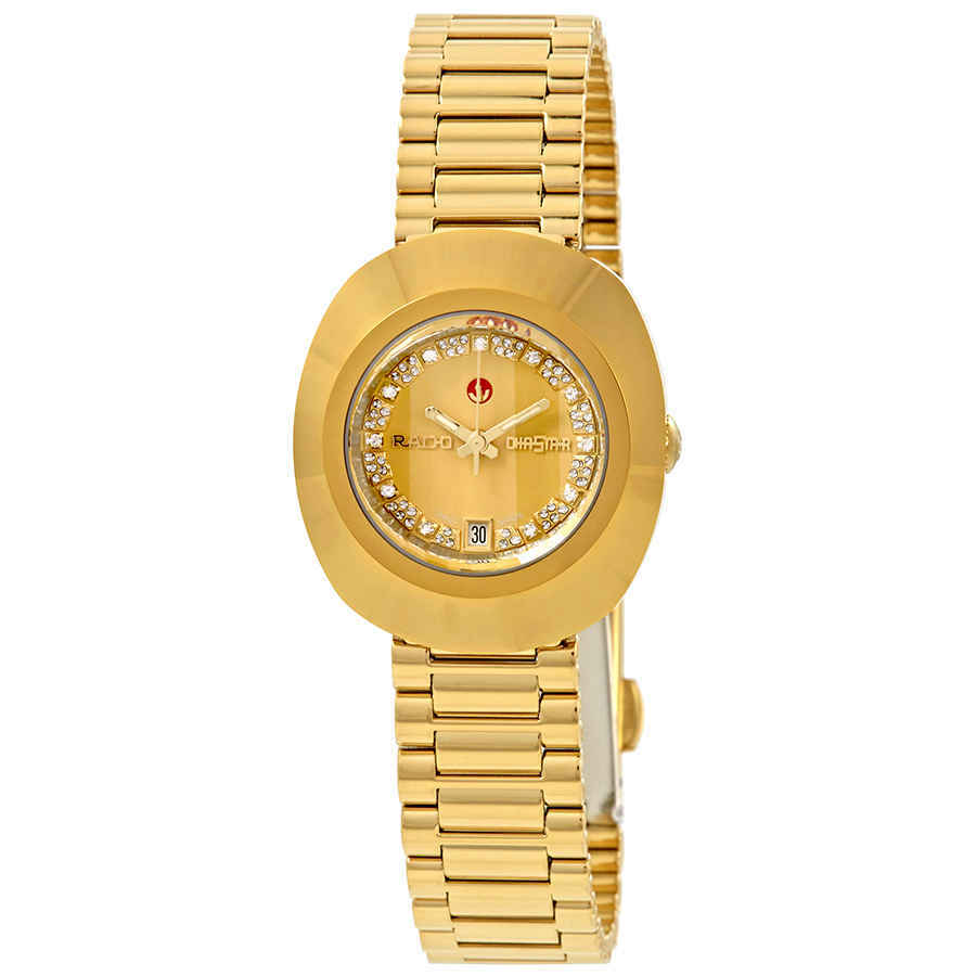 Rado The Original S Automatic Gold Dial Ladies Watch R12416673 Rado
