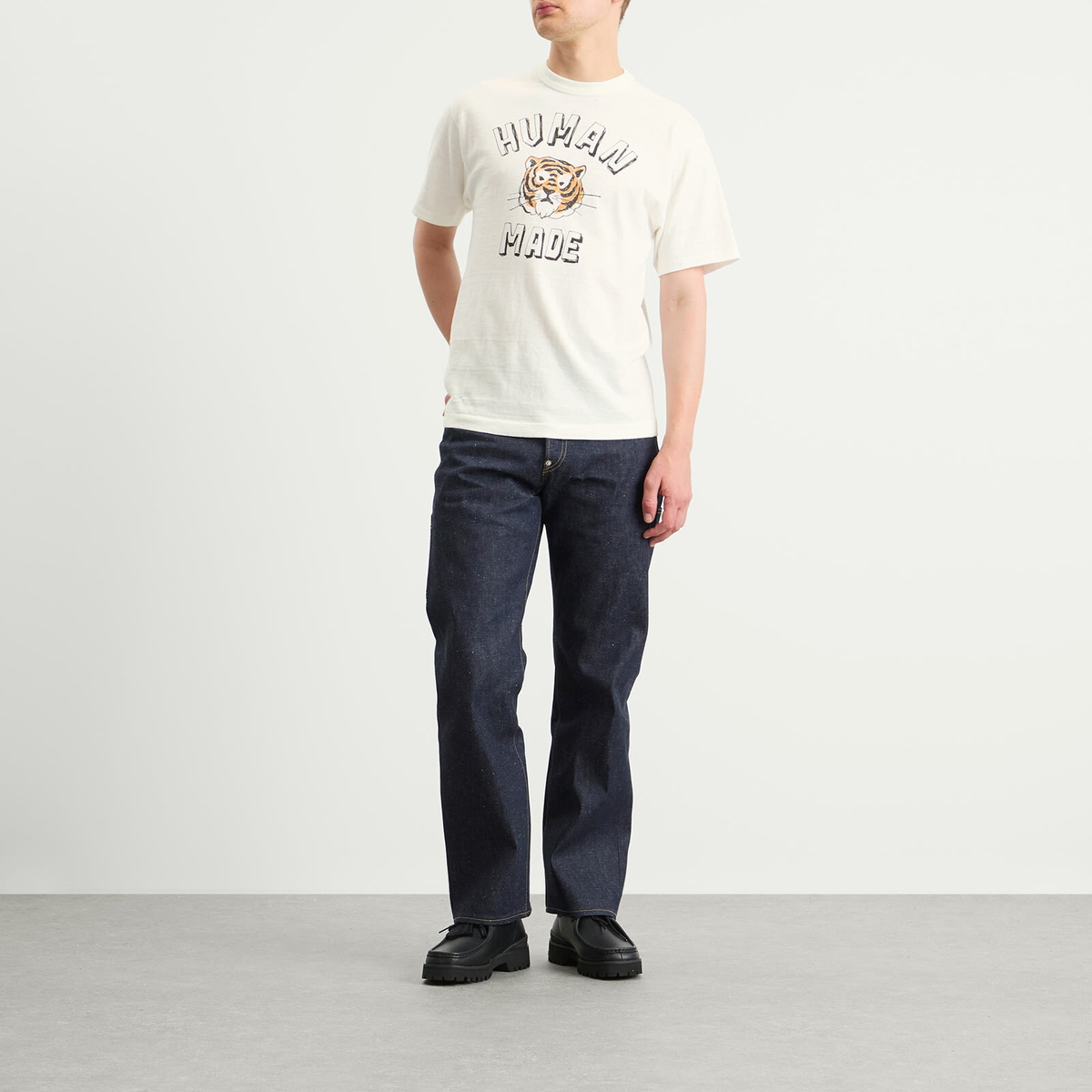 Human Made Men's Drawn Tiger T-Shirt in White Human Made