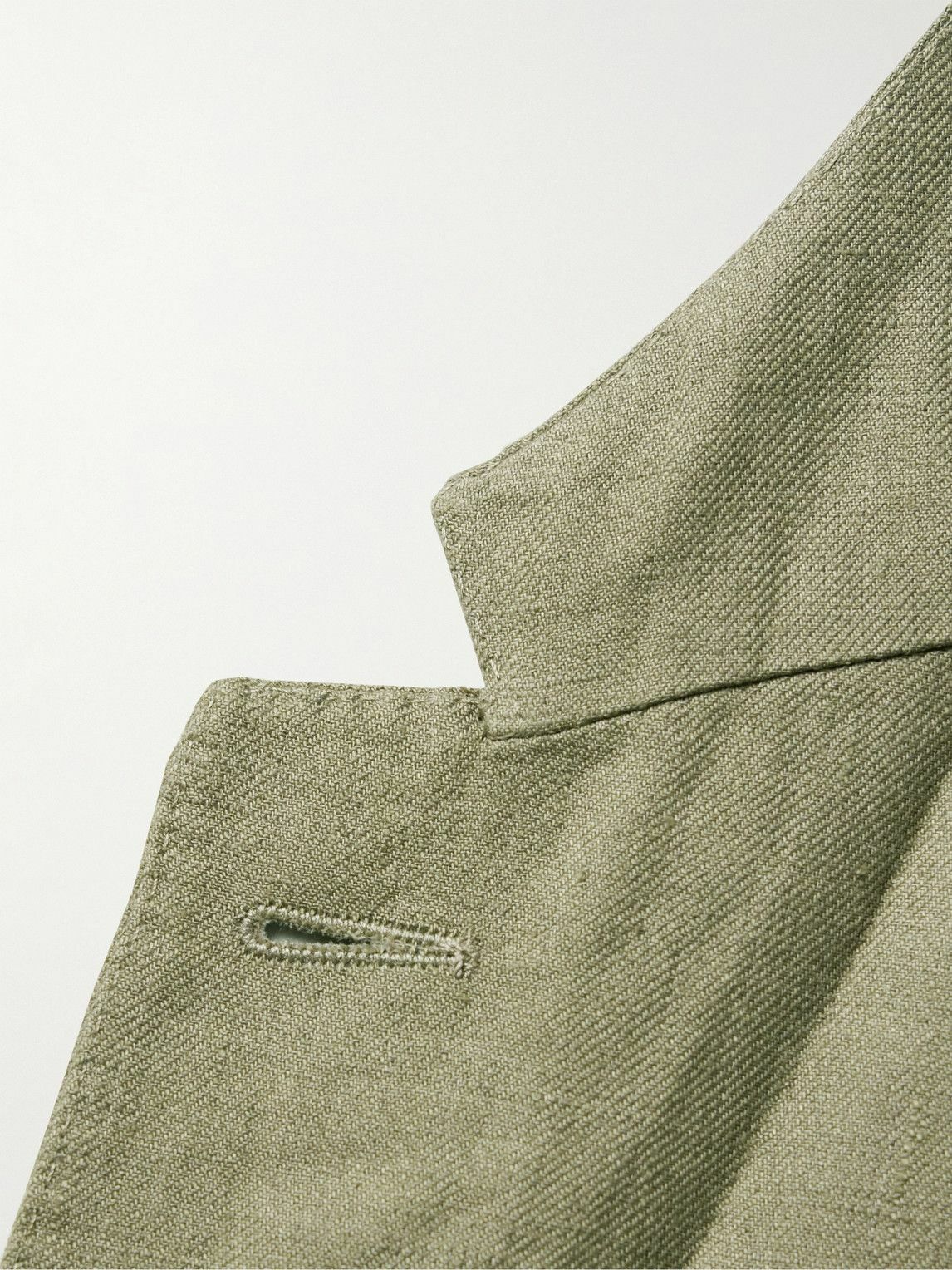 Zegna - Slim-Fit Oasi Lino Twill Suit Jacket - Green Zegna