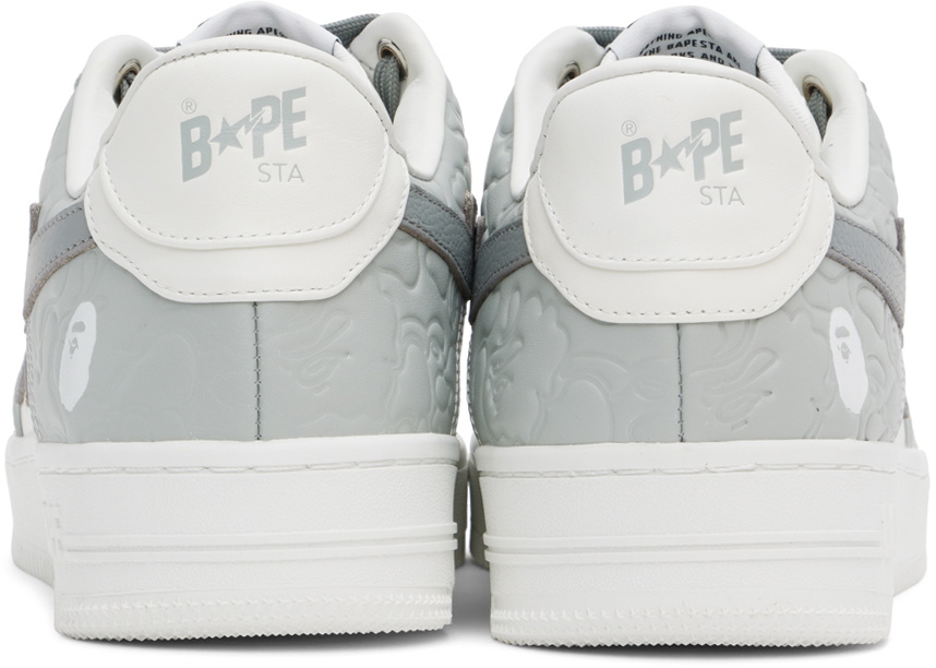 BAPE White & Gray Sta #4 M1 Sneakers A Bathing Ape