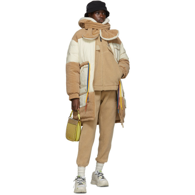 Li-Ning Beige Sherpa Lounge Pants Li-Ning