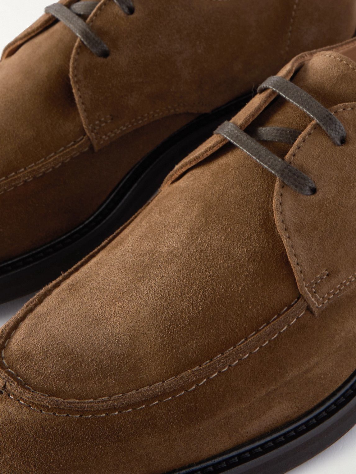 Mr P. - Andrew Split-Toe Suede Derby Shoes - Brown Mr P.