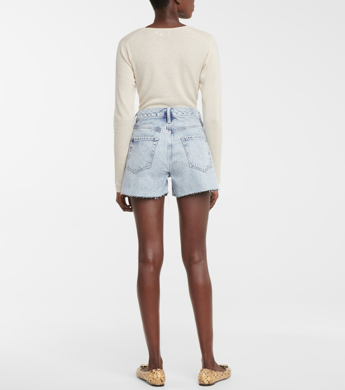 Frame - Le Simone high-rise denim shorts Frame Denim