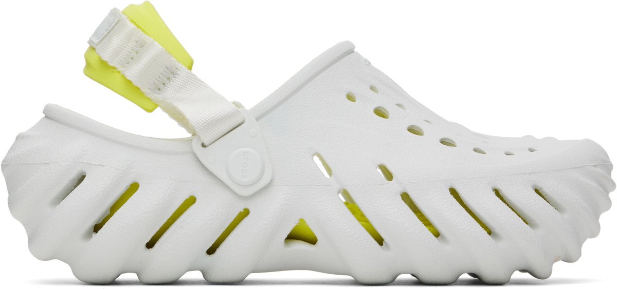 Crocs White & Yellow Echo Clogs Crocs