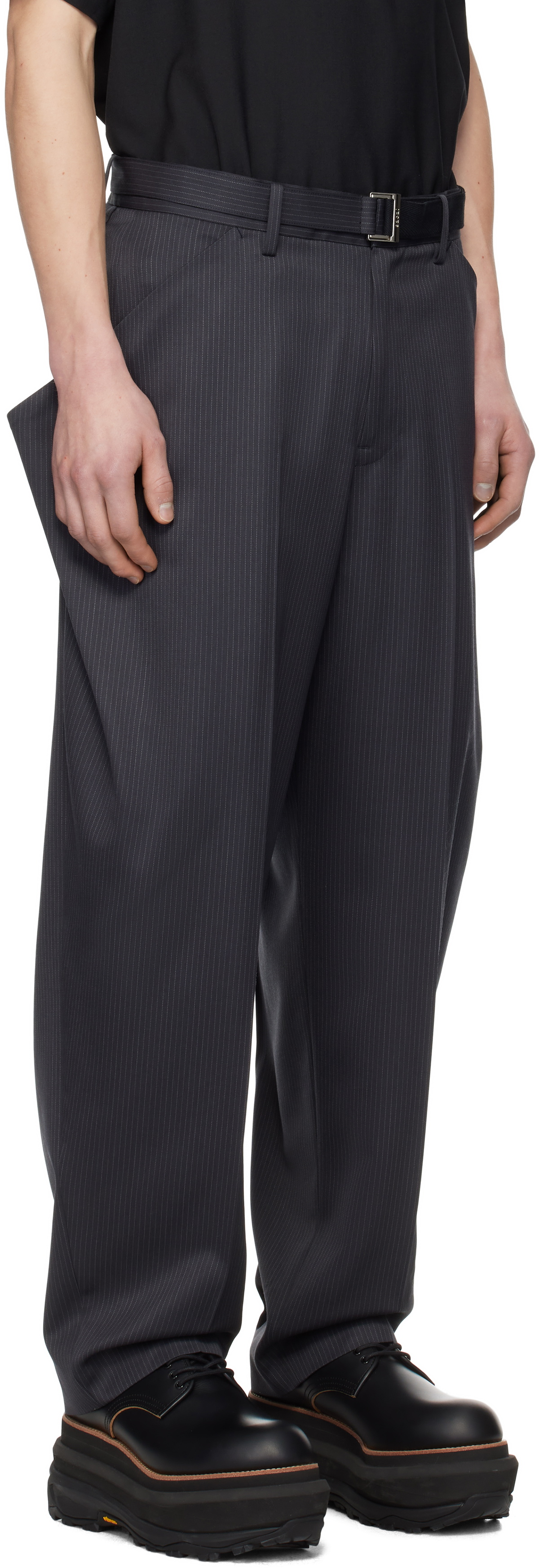 sacai Black Doeskin Trousers Sacai