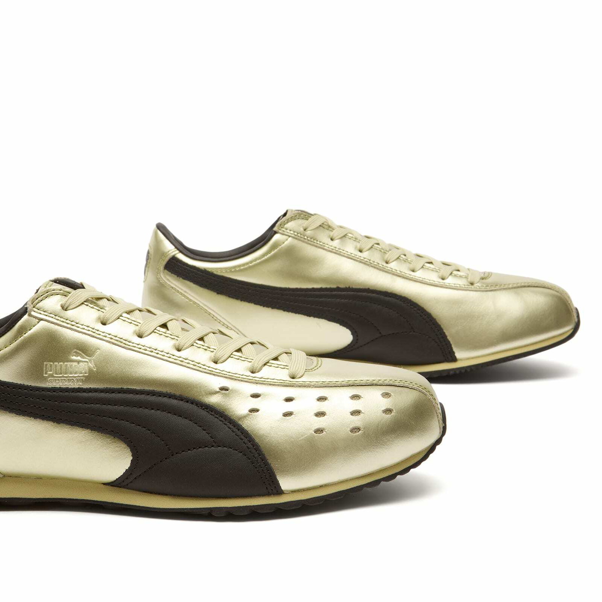 Puma Sprint Metallic Sneaker in Gold/Black Puma