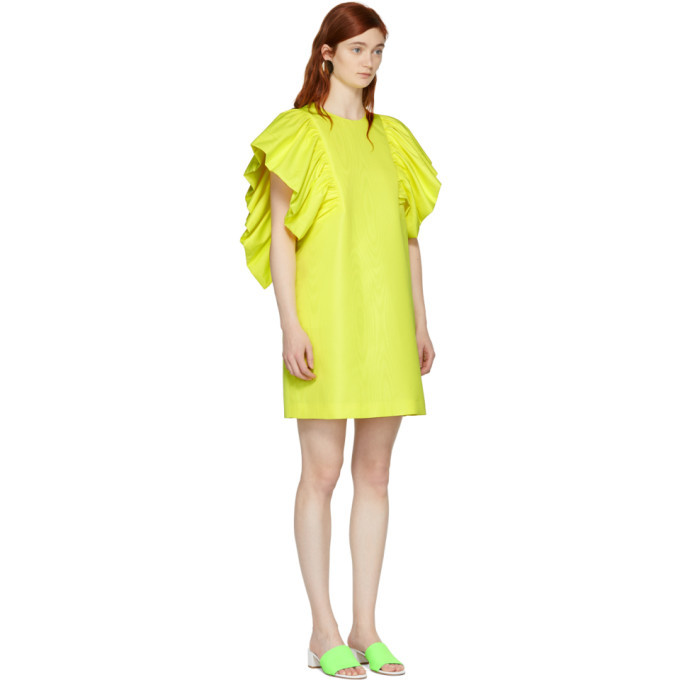MSGM Yellow Ruffled Dress MSGM
