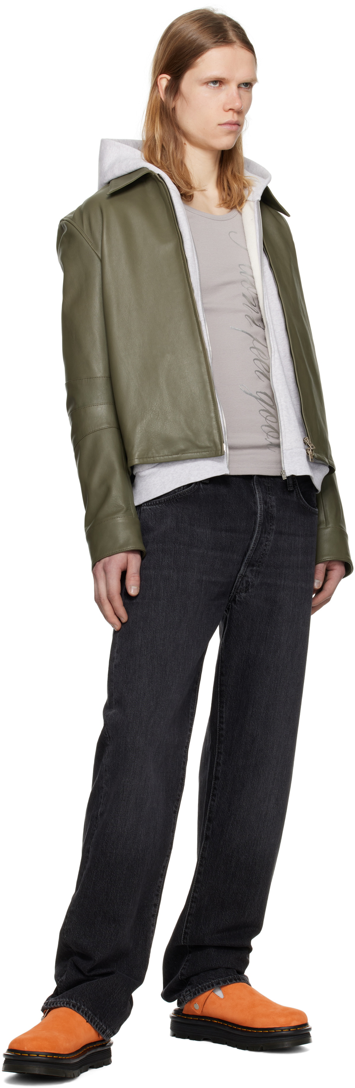 Dr. Martens Orange Zebzag Suede Casual Slingback Platform Slip-On Loafers Dr. Martens