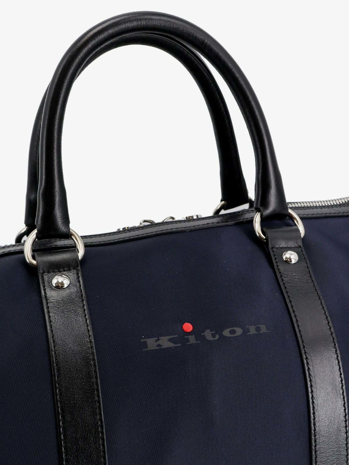 Kiton Ciro Paone Duffle Bag Blue Mens Kiton