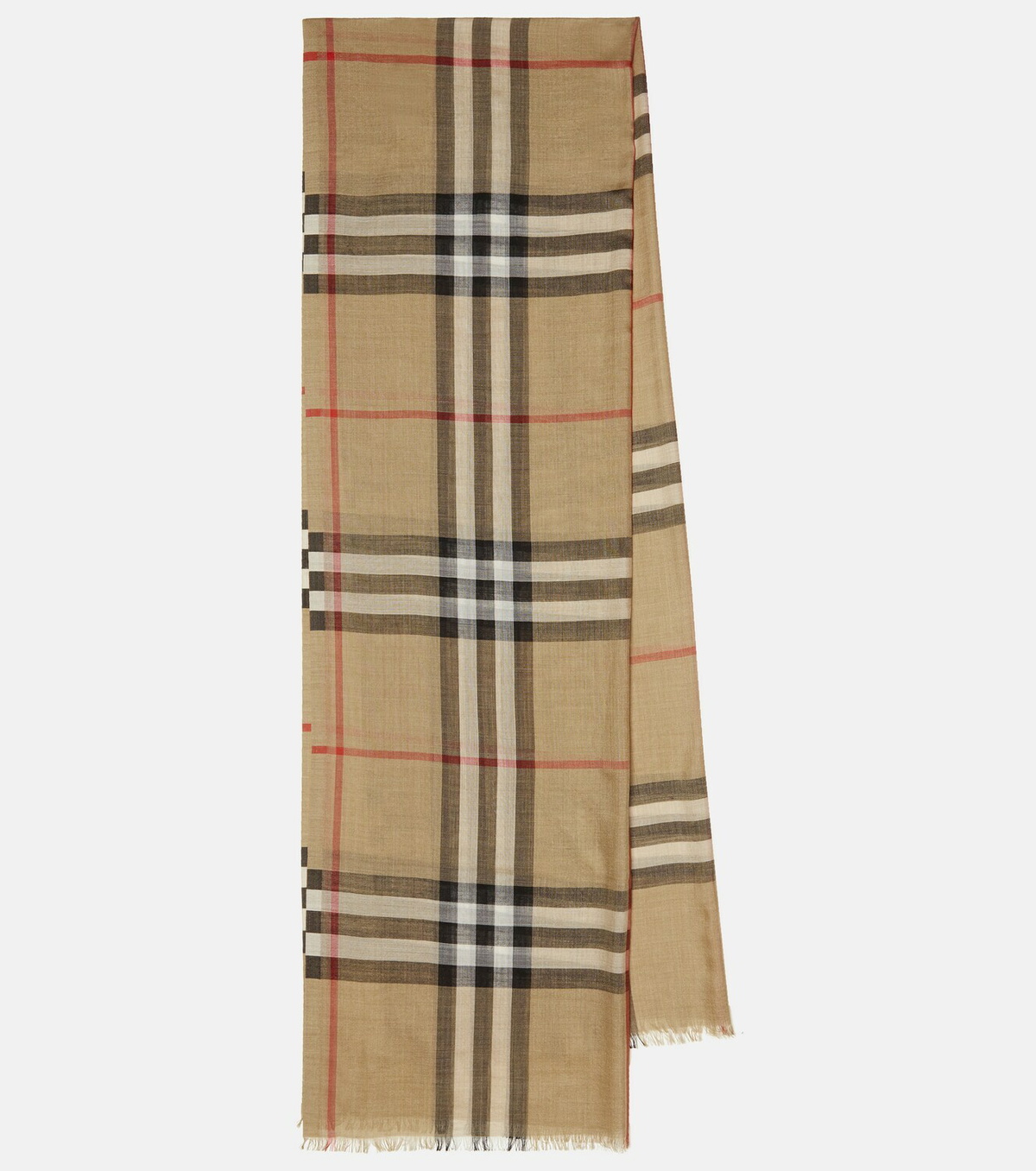 Burberry - Checked wool and silk scarf Burberry