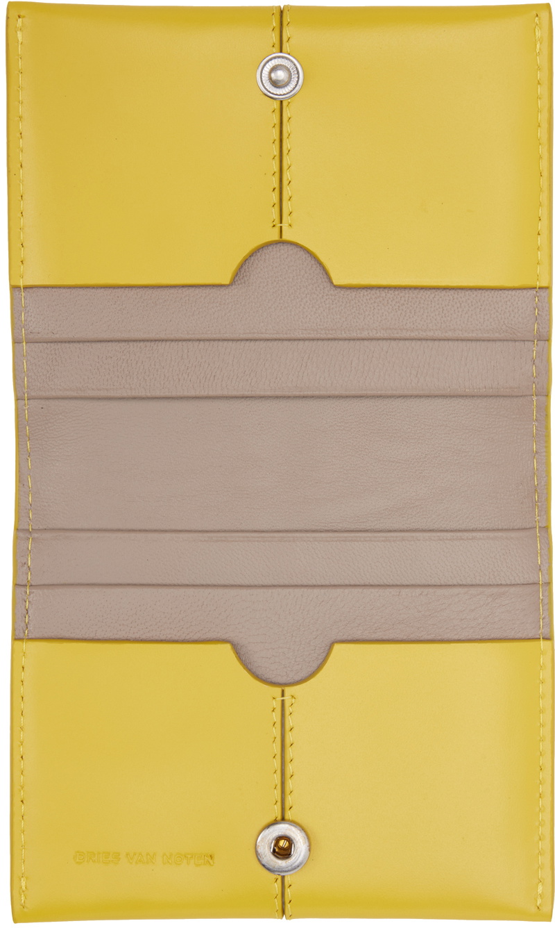 Dries Van Noten Yellow Folded Card Holder Dries Van Noten
