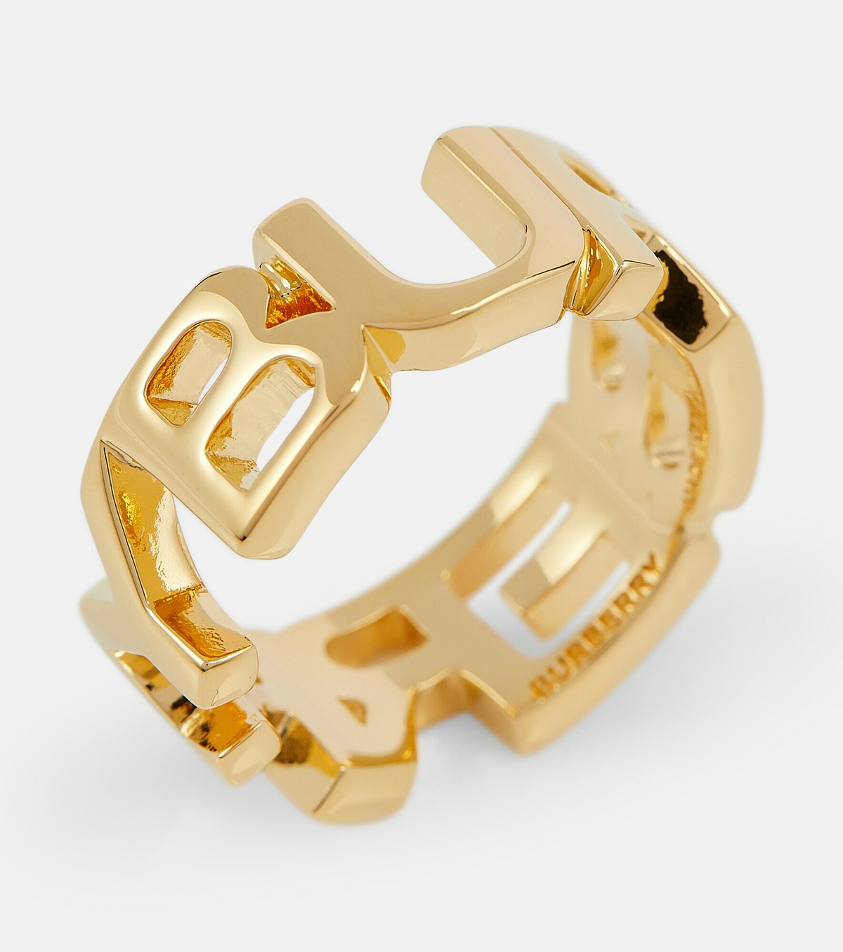 Burberry - Gold-plated brass logo ring Burberry