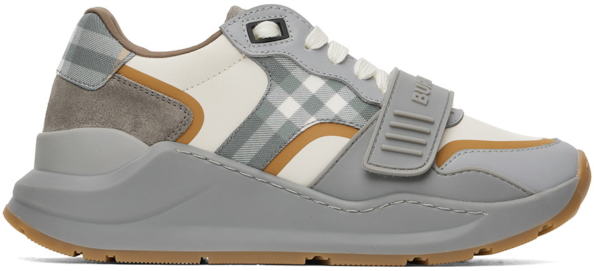 Burberry Gray Check Sneakers Burberry