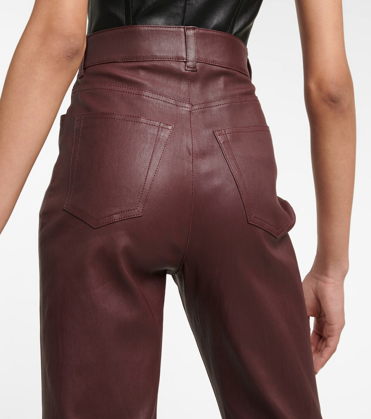 Stouls Terry high-rise straight leather pants Stouls