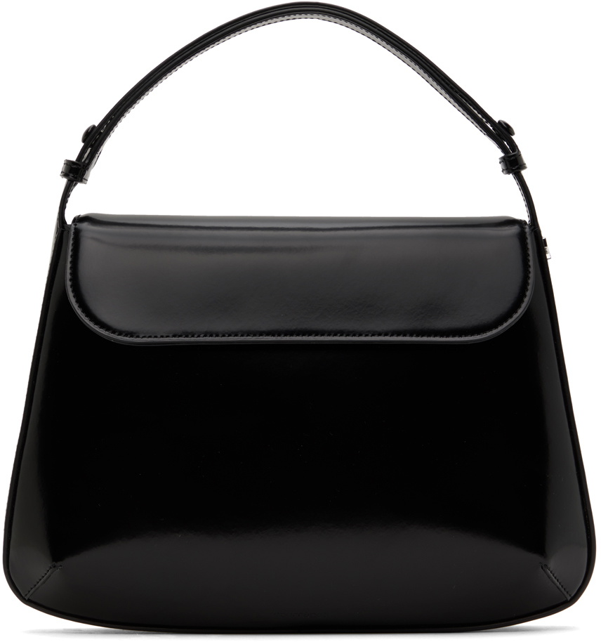 Courrèges Black Medium Sleek Leather Bag Courreges