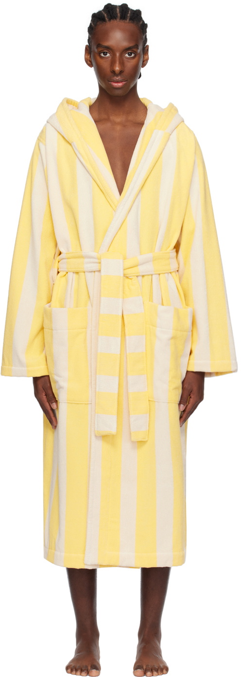Tekla Yellow Hooded Bathrobe Tekla Fabrics