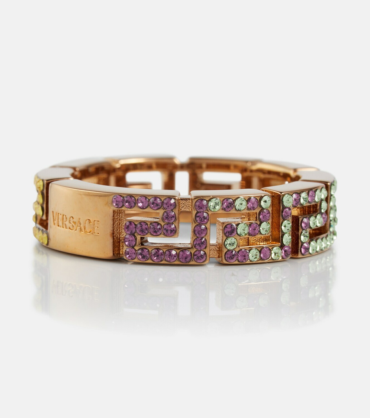 Versace - Greca crystal-embellished ring Versace