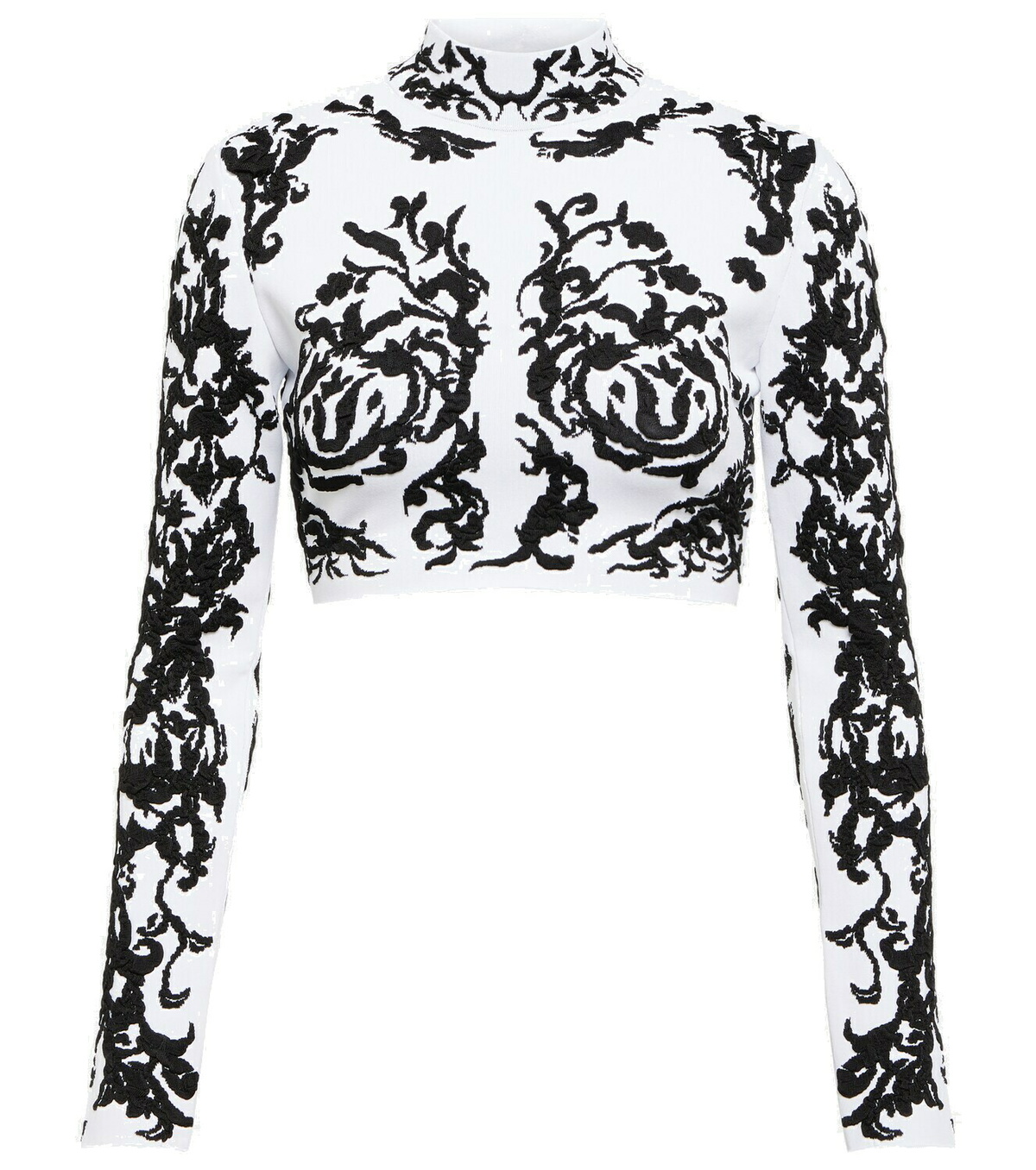 Alaïa Calligraphy jacquard crop top ALAÏA