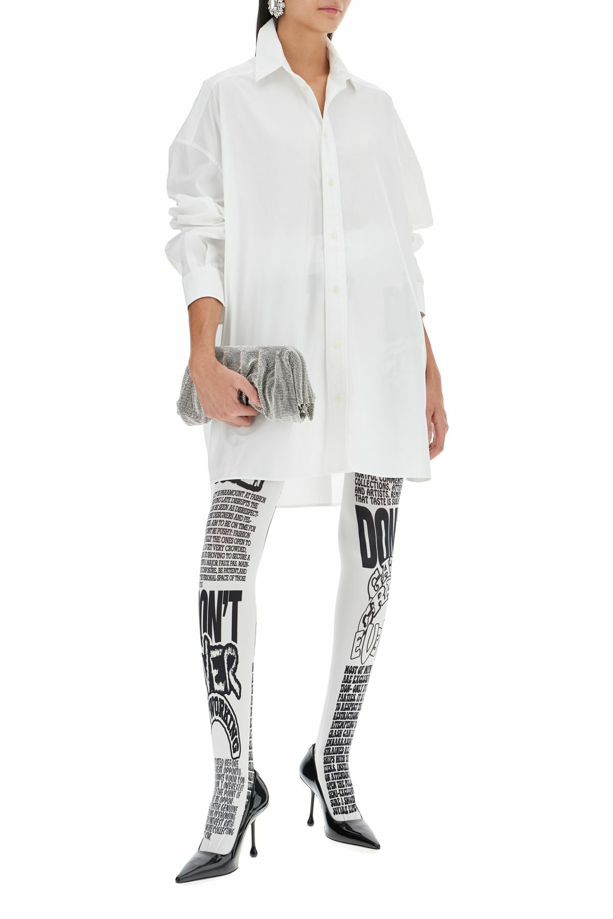 TYT printed tights tyt x White TYT